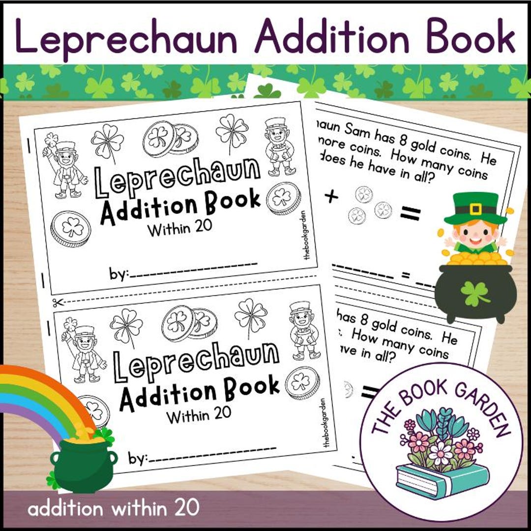 Leprechaun Addition Book, St. Patrick's Day Books, St. Patrick's Day ...