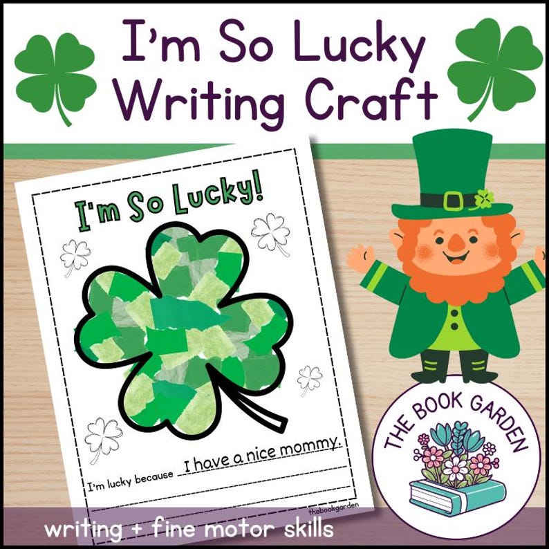 I'm so Lucky Writing Craft, St. Patrick's Day Craft, March Craft ...