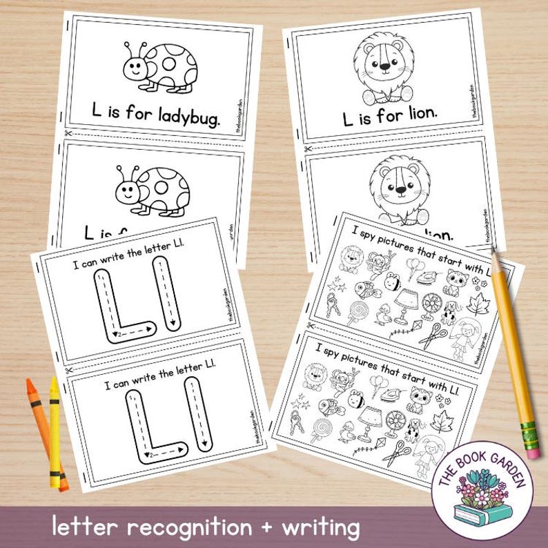 Letter L Activity Book: Alphabet Worksheets for Kids (PDF) - Etsy
