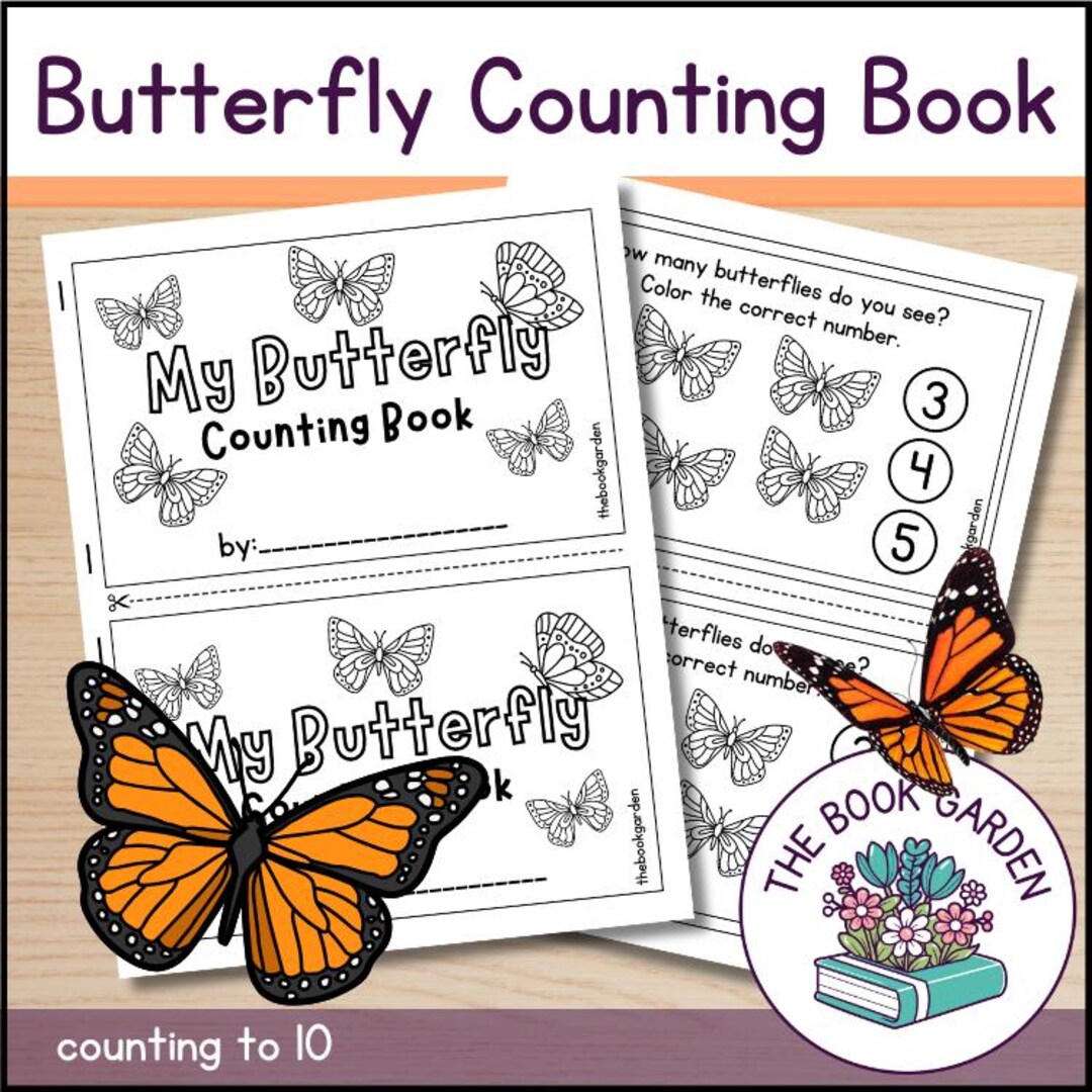 My Butterfly Counting Book , Spring Math, Counting to 10, Spring ...