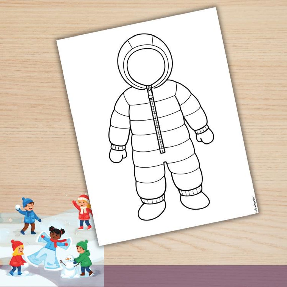 Snowsuit Photo Craft: Printable Art Activity for Kids (PDF) - Etsy