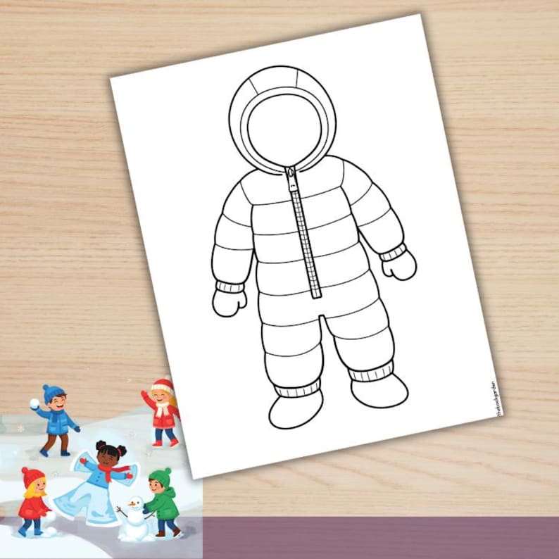 Snowsuit Photo Craft: Printable Art Activity for Kids (PDF) - Etsy