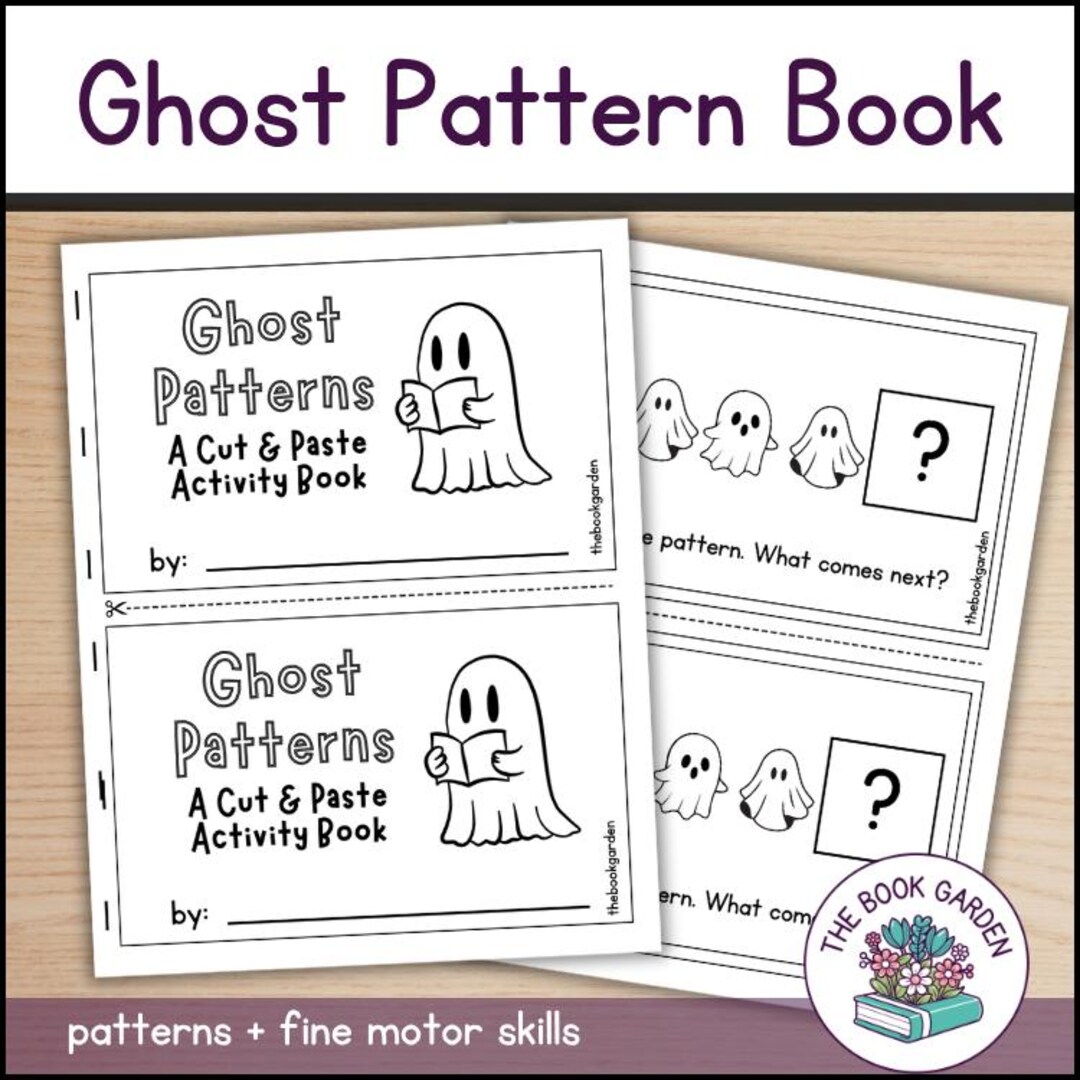 Ghost Pattern Book: A Cut and Paste Activity (PDF Download) - Etsy