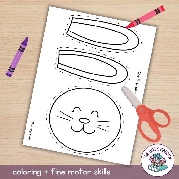 Bunny Craft: Printable Easter Art Activity for Kids (PDF) - Etsy