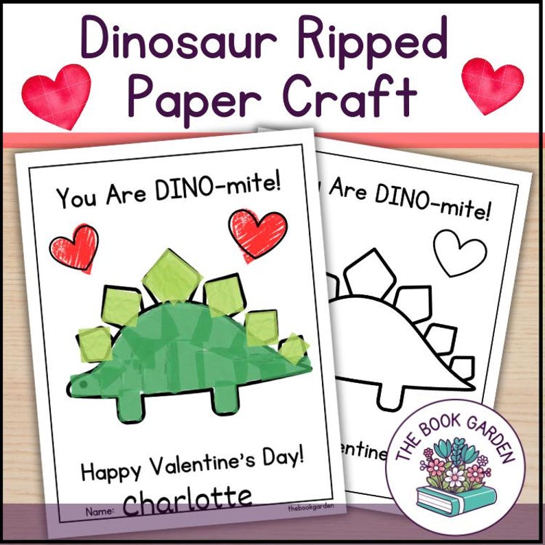 You Are Dino-mite Dinosaur Craft: Printable Valentine's Day Activity ...