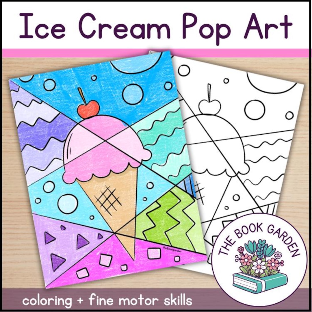 Ice Cream Art Project: Summer Coloring Page (PDF Download) - Etsy