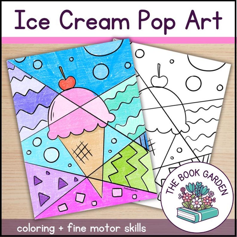 Ice Cream Art Project, Ice Cream Craft, Summer Craft, Pop Art Craft ...