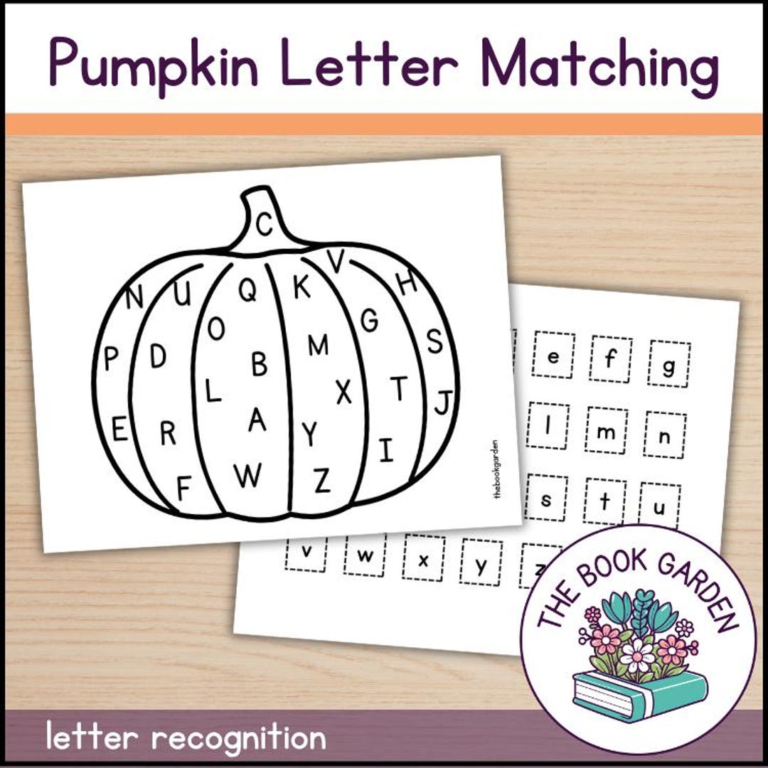 Pumpkin Letter Match: Halloween Alphabet Activity for Kids (PDF) - Etsy