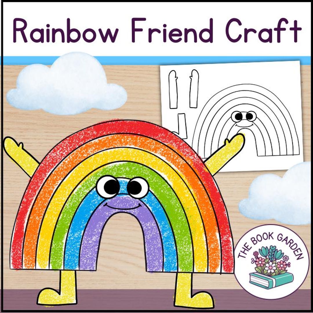 Rainbow Friend Craft: Printable Spring Art Activity for Kids (PDF) - Etsy