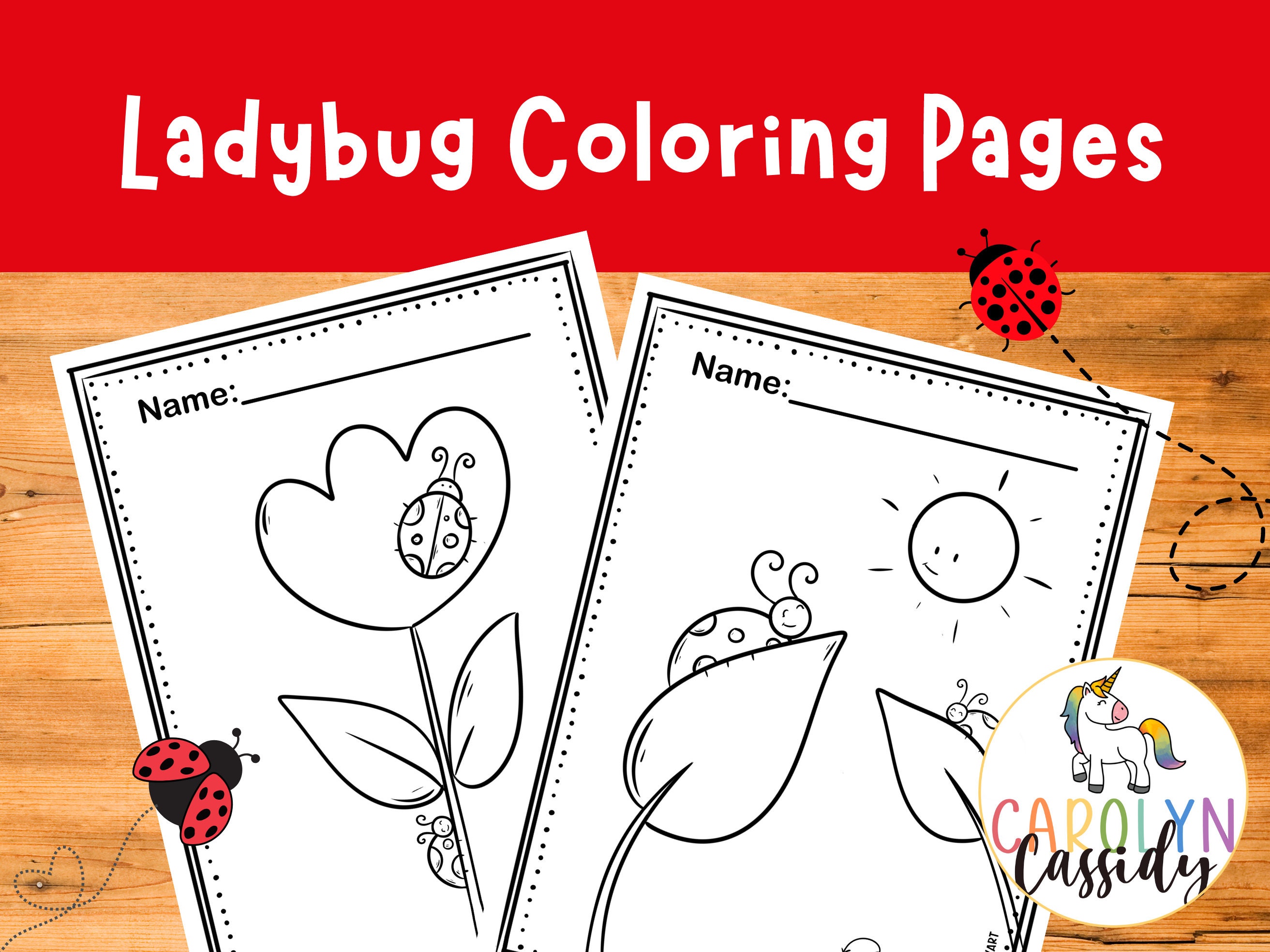 Ladybug Spring Coloring Pages, Spring Coloring Pages for Kids ...