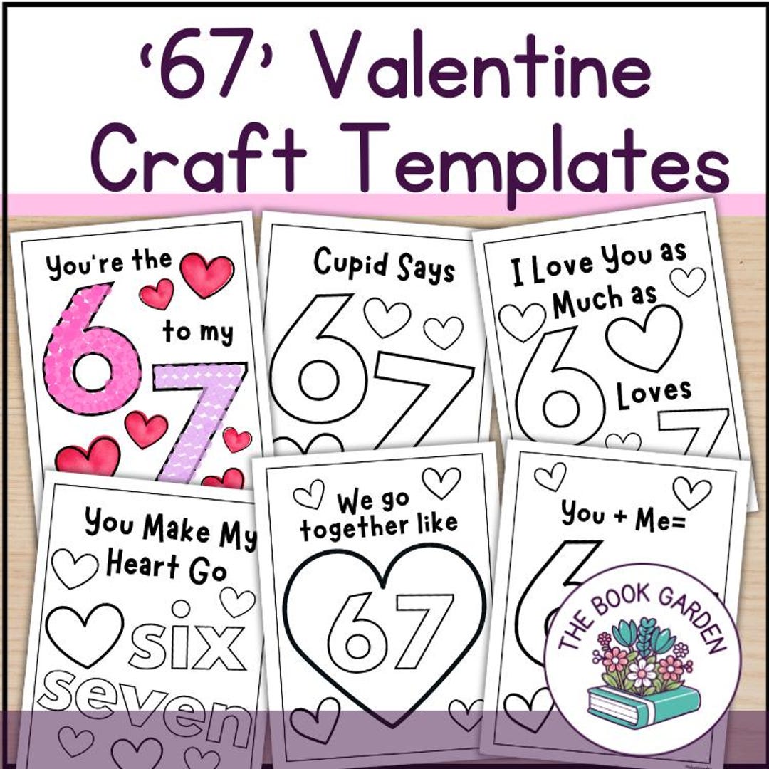 67 Valentines Day Craft Templates: Printable Art Activity for Kids (PDF ...