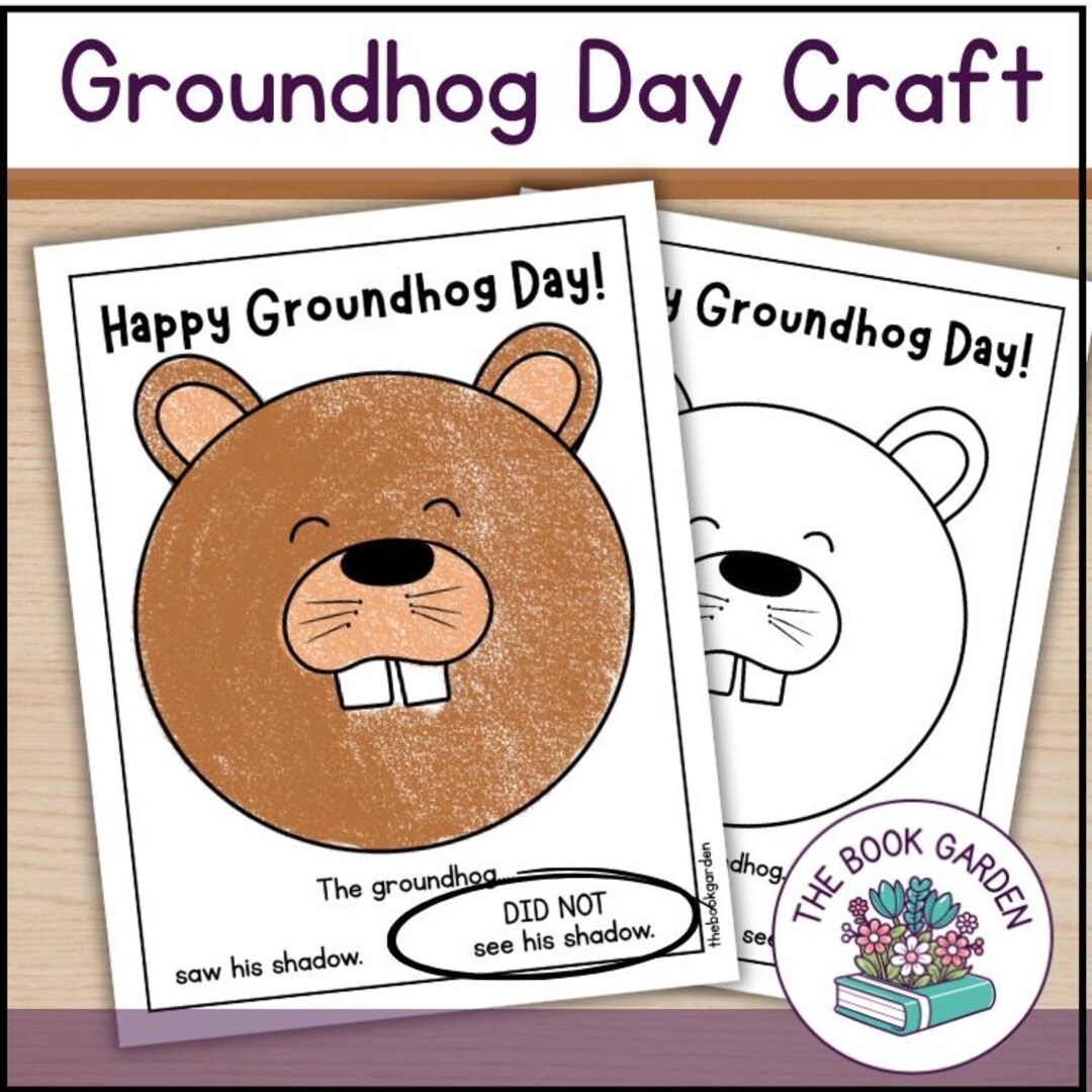 Groundhog Day Prediction Craft: Printable Art Activity (PDF Download ...