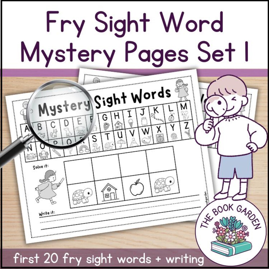 100 Sight Word Mystery Picture Words, Sight Word Practice, Sight Word ...