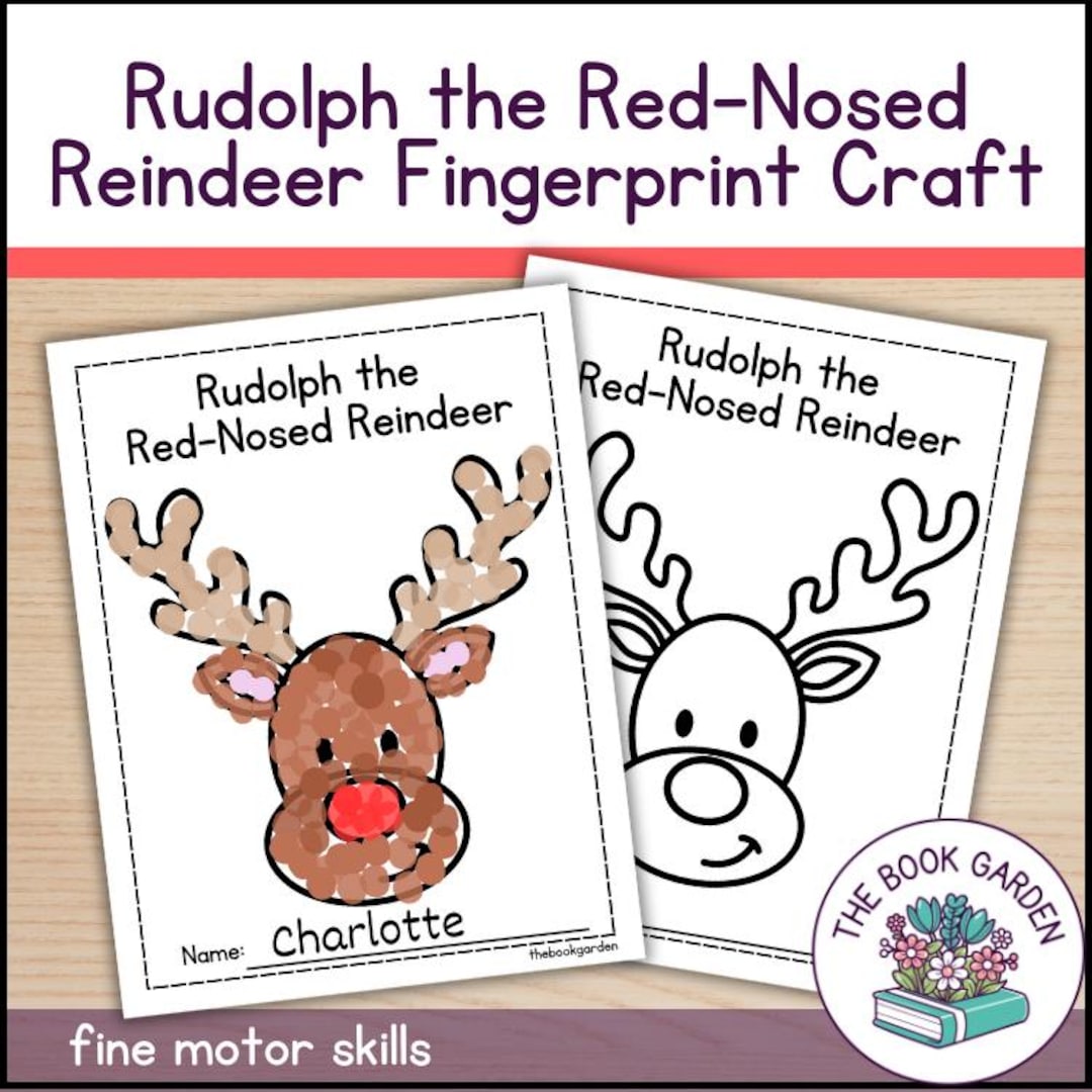 Rudolph the Red-nosed Reindeer Craft Template: Christmas Printable Art ...