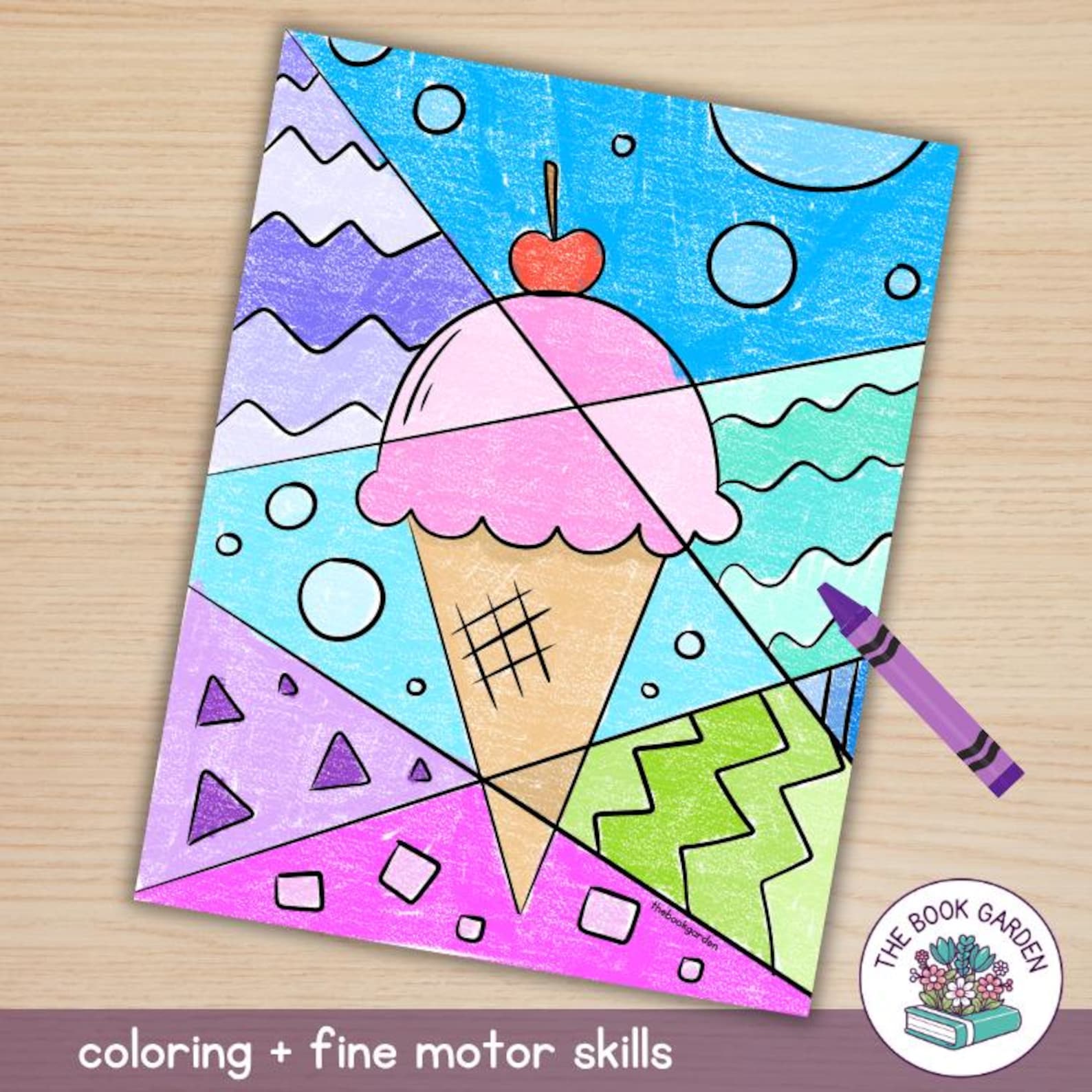 Ice Cream Art Project: Summer Coloring Page (PDF Download) - Etsy