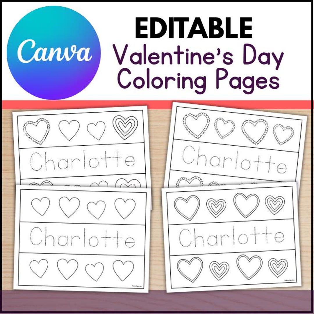 EDITABLE Valentine's Day Coloring Pages : Printable Art Activities for ...