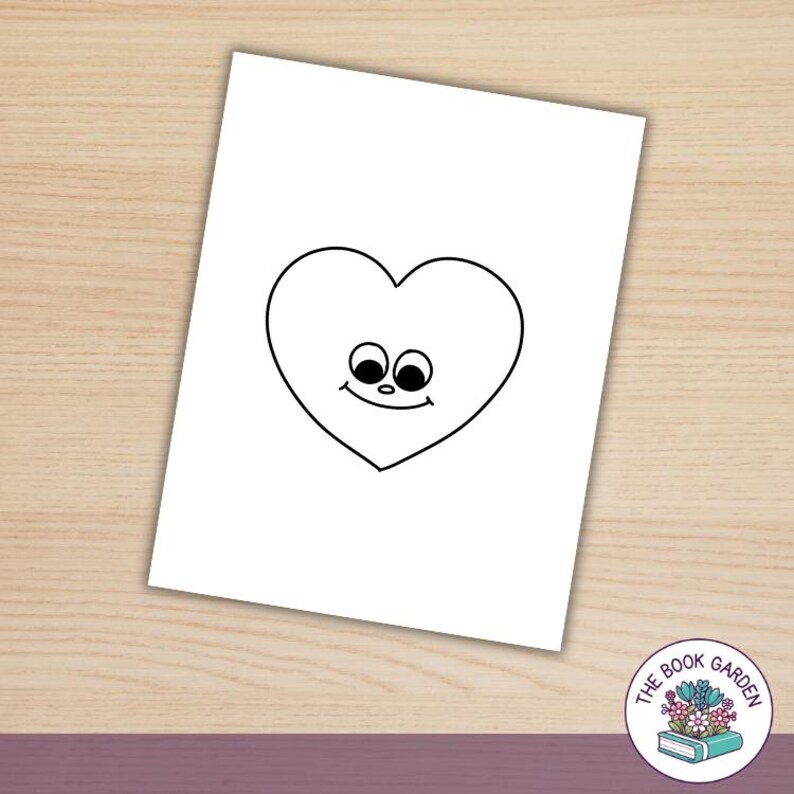 Flower Heart Craft: Valentine's Day Printable Art Activity for Kids - Etsy