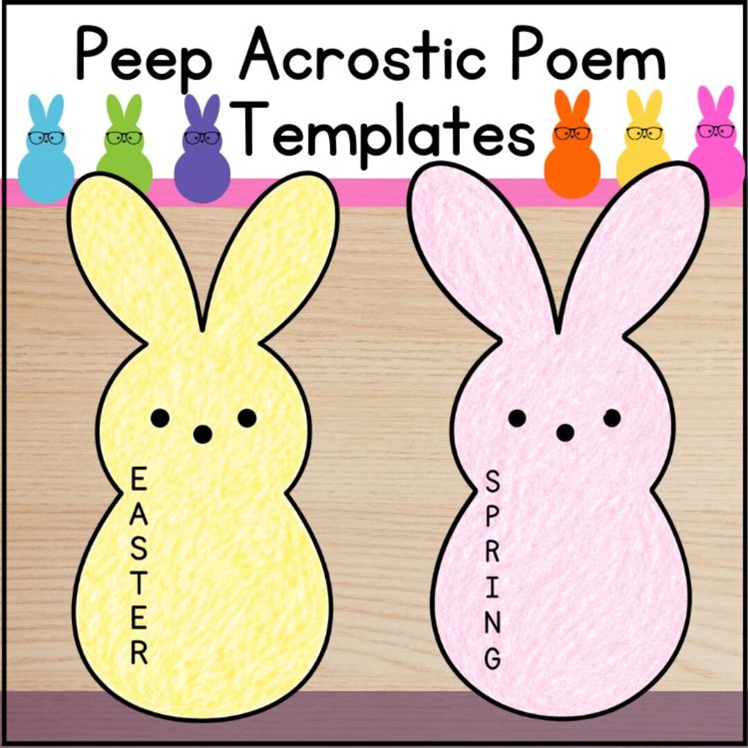 Peep Acrostic Poem and Craft: Printable Spring Activity for Kids (PDF ...