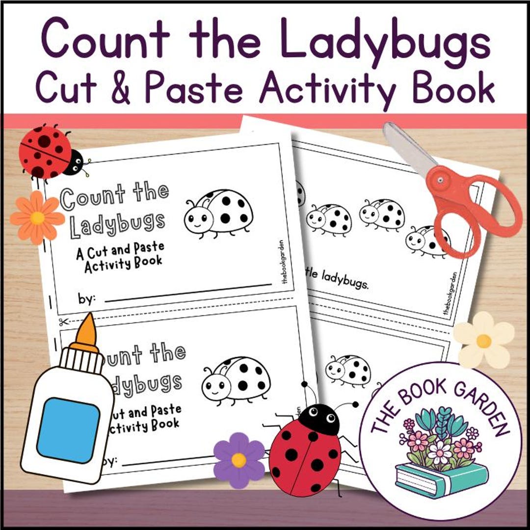 Count the Ladybugs Cut and Paste Activity Book: Spring Math Activity ...