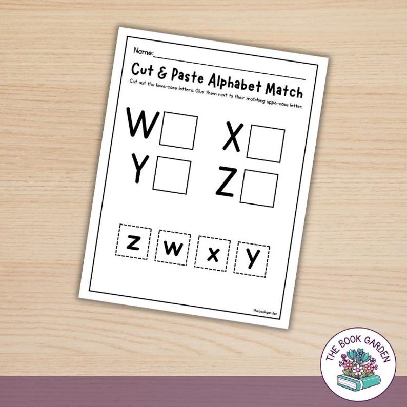 Cut and Paste Alphabet Worksheets: Alphabet Worksheets (digital ...
