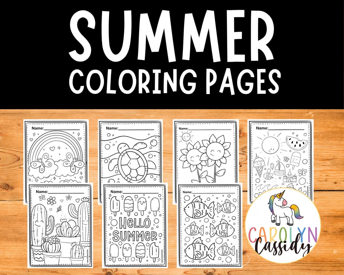 Summer Coloring Pages, Summer Coloring Pages for Kids, Educational ...