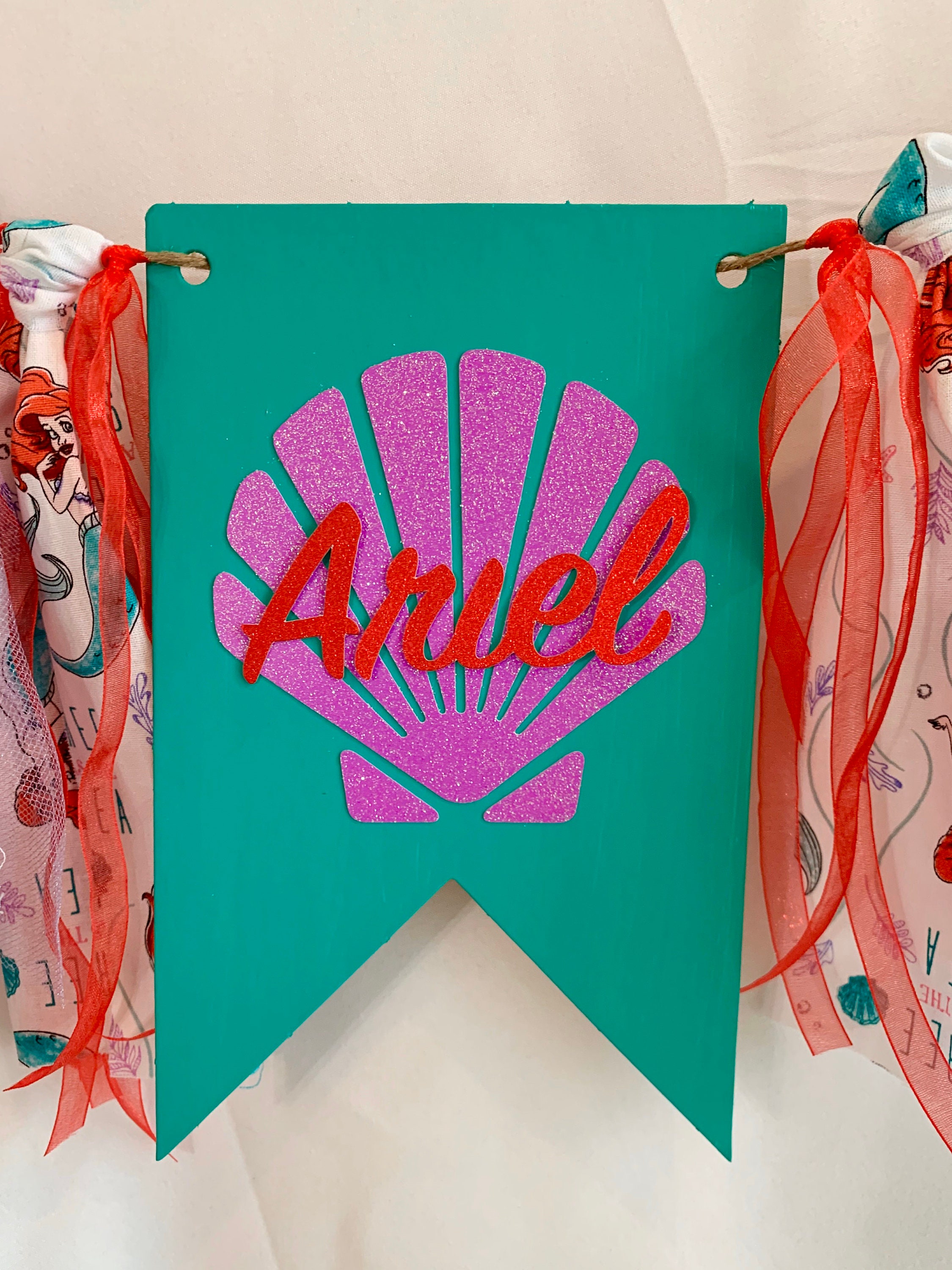 The Little Mermaid Birthday Ariel Birthday Banner Under the - Etsy