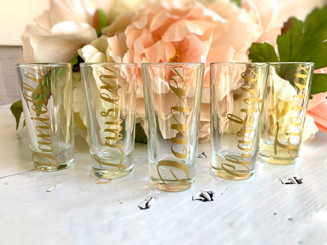 Custom Shot Glass, Party Shotglass, Wedding Party Personalized Favor ...