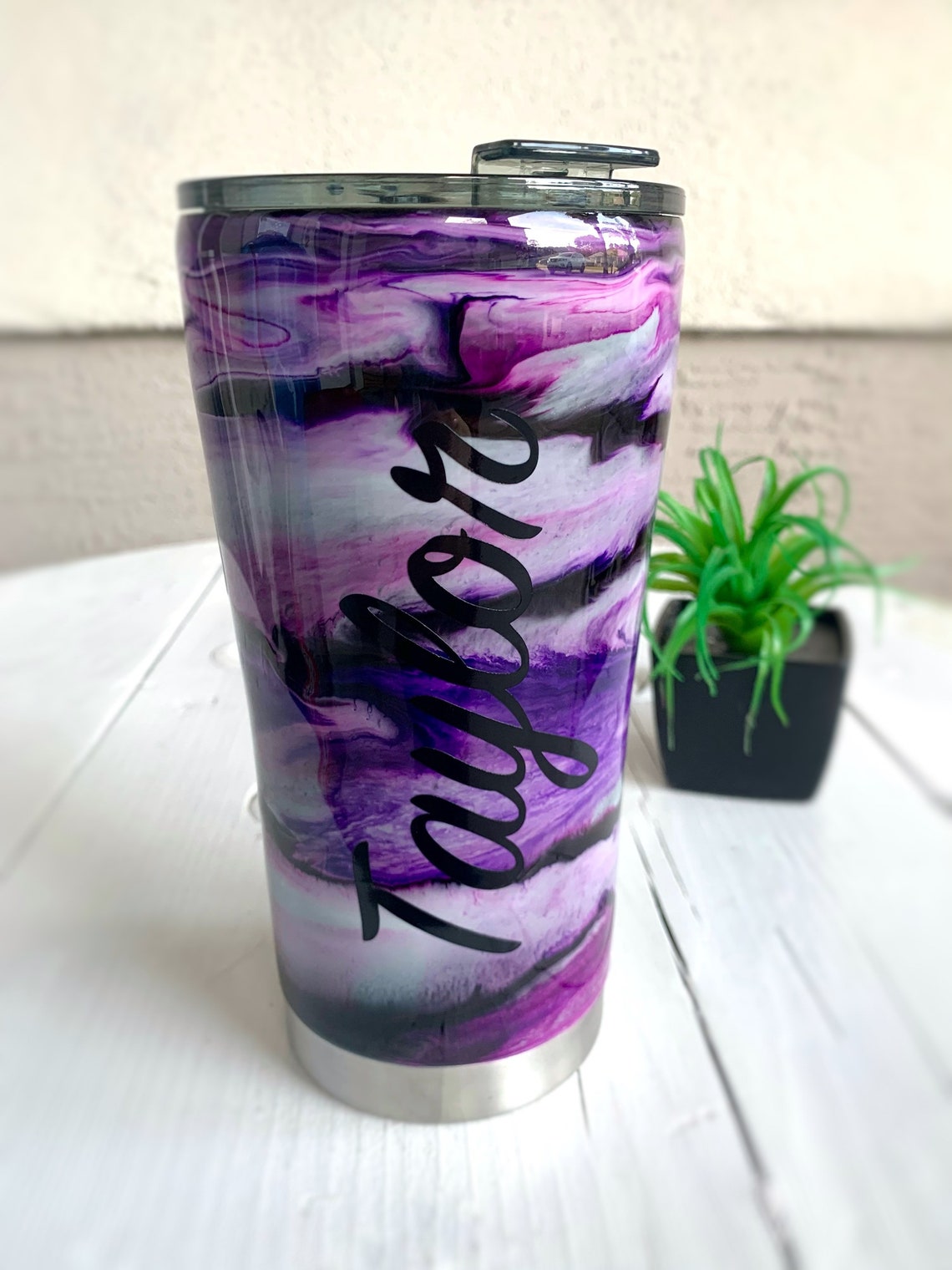 Purple Swirl Tumbler Cup Purple Pink Tie Dye Cup Marbled - Etsy UK