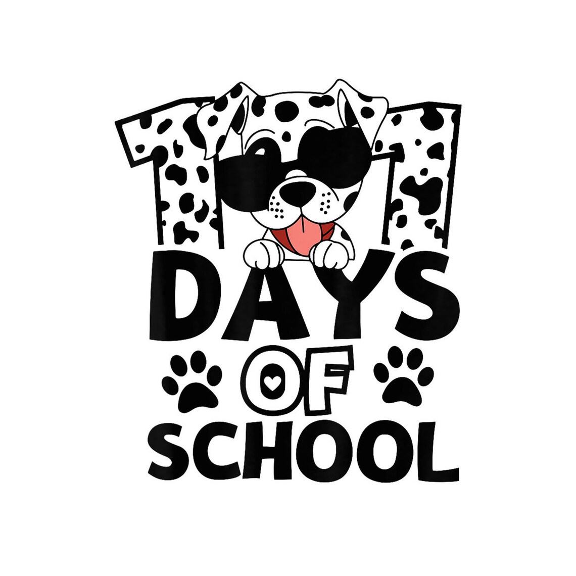 100 Days of School Dalmatian Dog Boy Kid 100th Day of School Digital ...