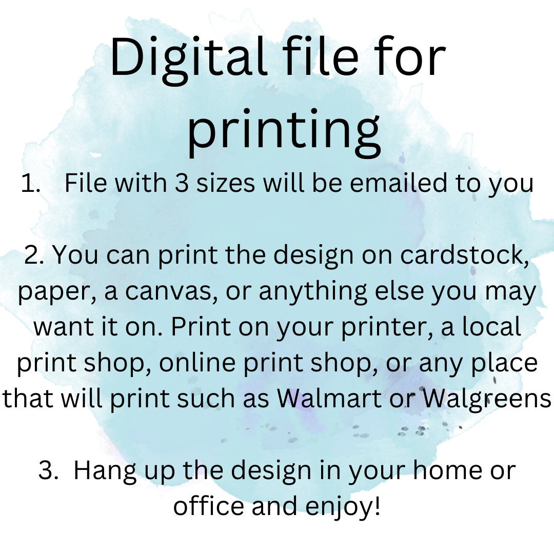 THANK YOU, Digital Download Card, 3 Sizes - Etsy