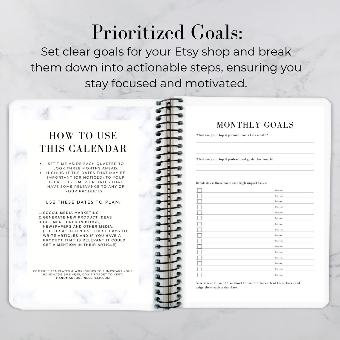 Etsy Shop Planner Printable PDF Etsy Business Plan Etsy Seller Planner ...