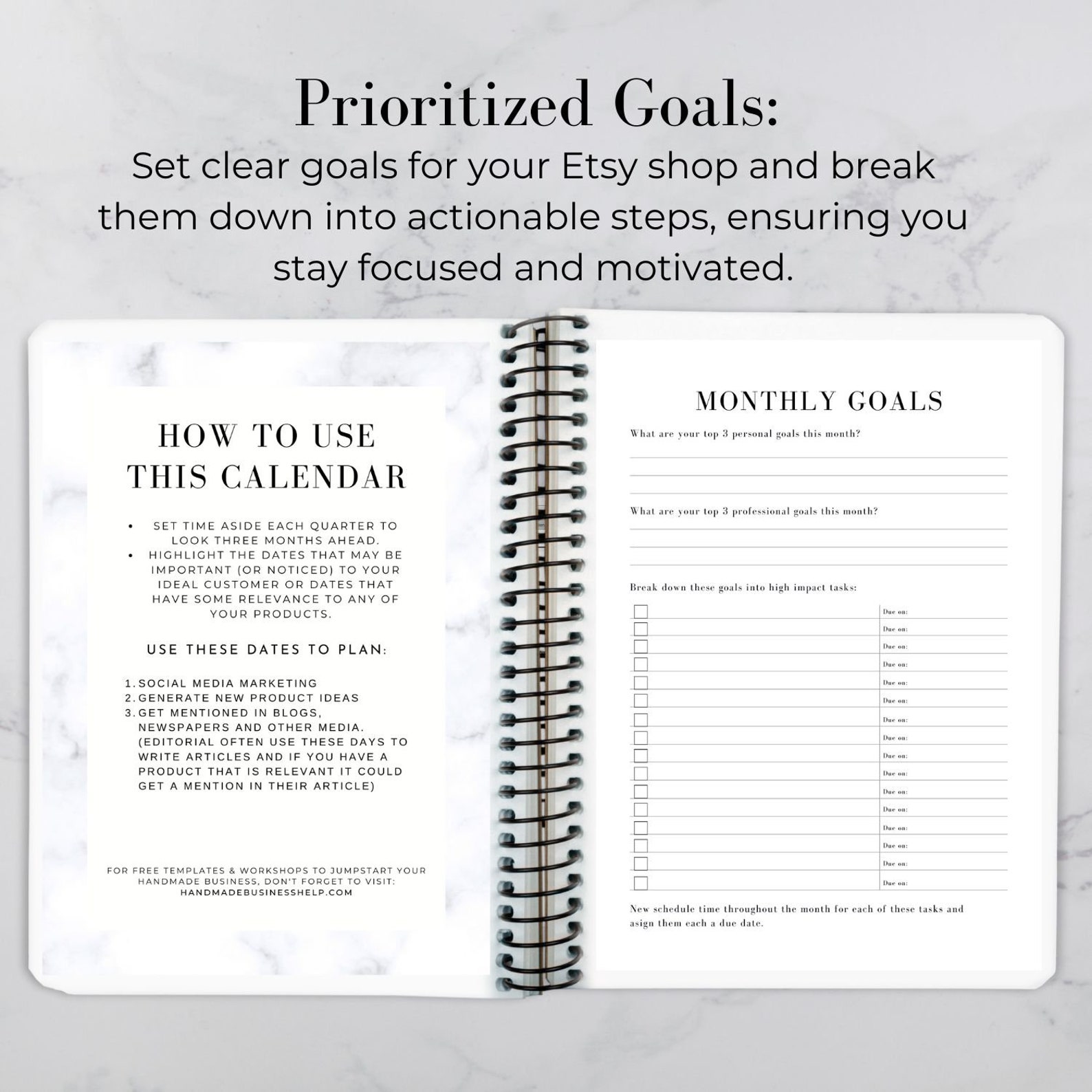 Etsy Shop Planner Printable PDF Etsy Business Plan Etsy Seller Planner ...