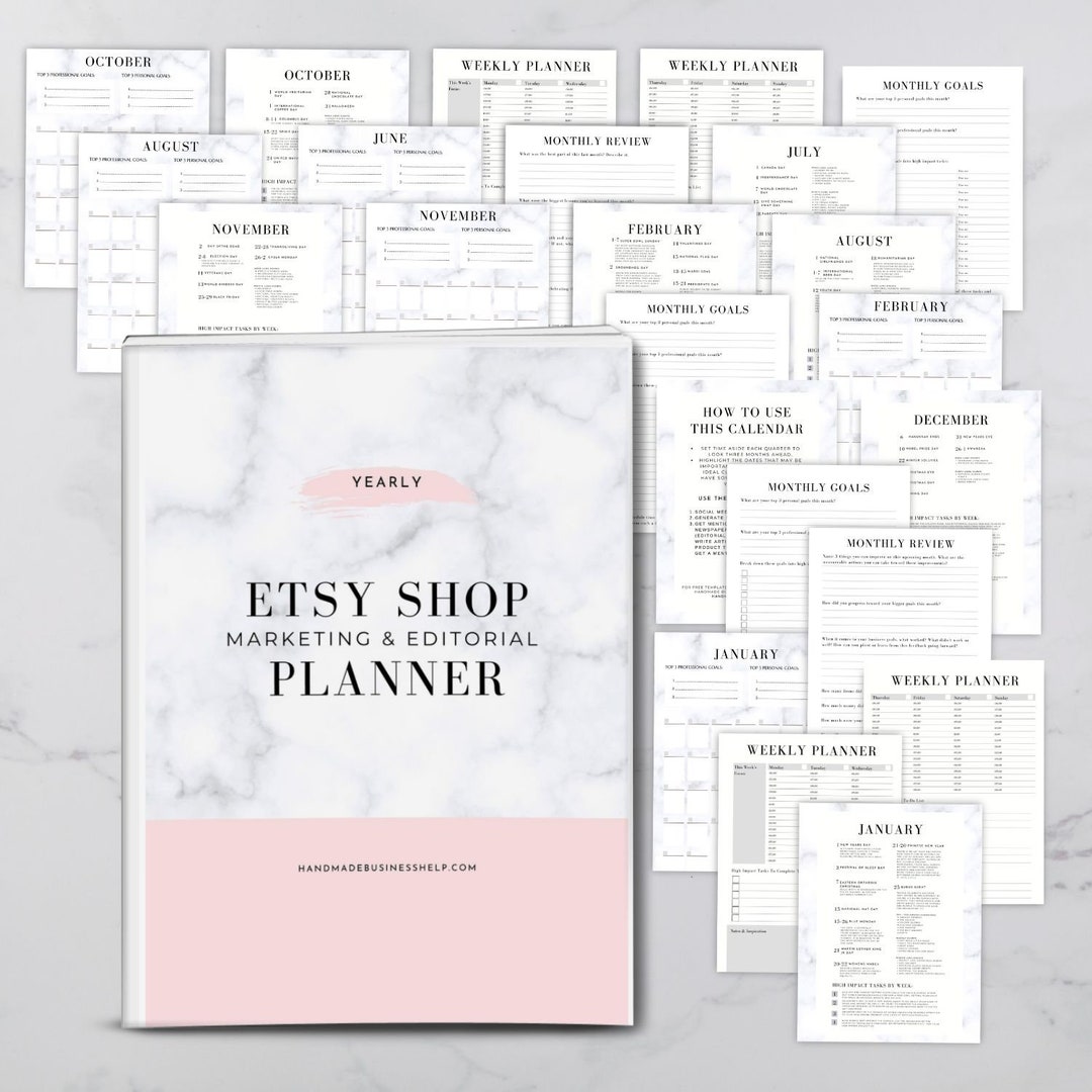 Etsy Shop Planner Printable PDF Etsy Business Plan Etsy Seller Planner ...