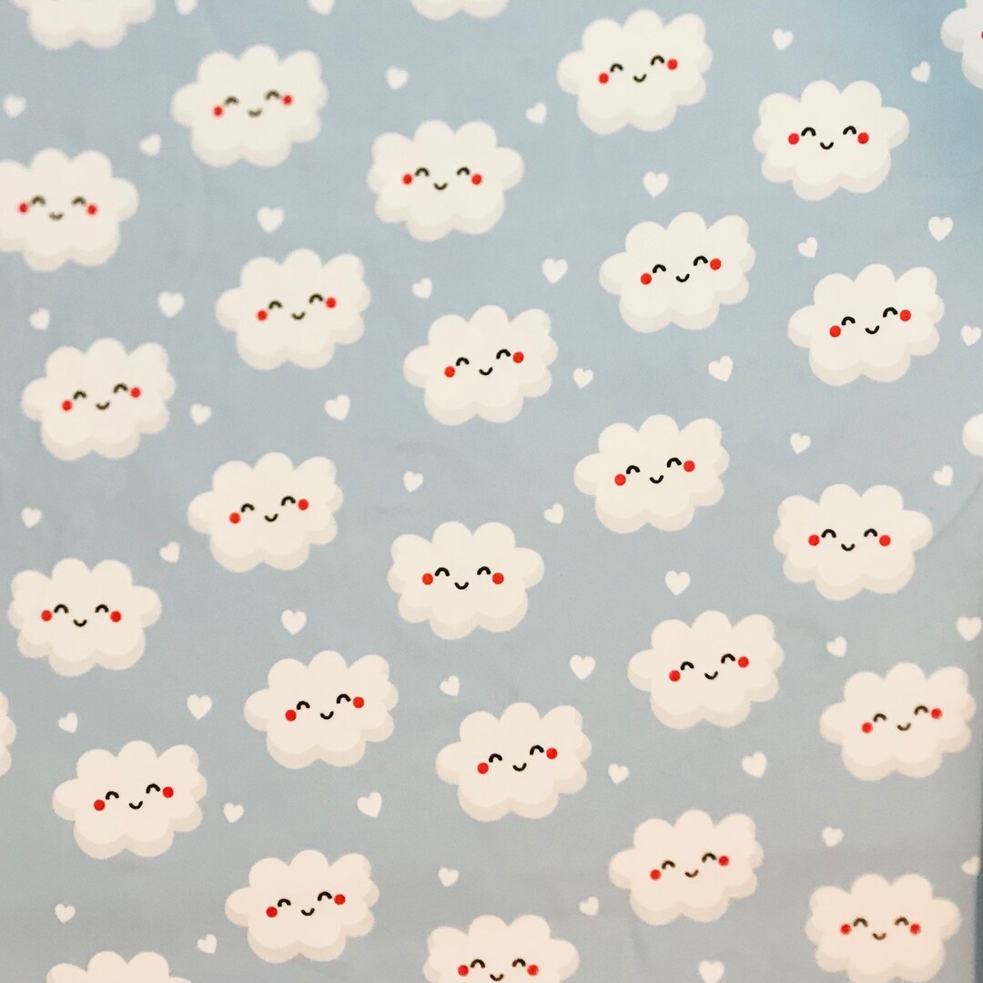 Double Brushed Poly Cloud Print Fabric ~ DBP ~ by the Half Meter ~ Fun ...