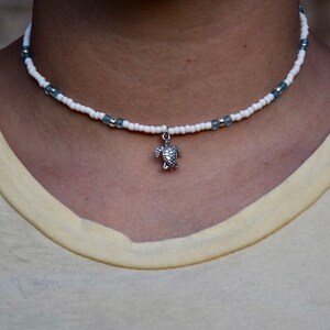 Boho Sea Turtle Beaded Choker With Seed Beads, Turtle Choker, Beaded ...
