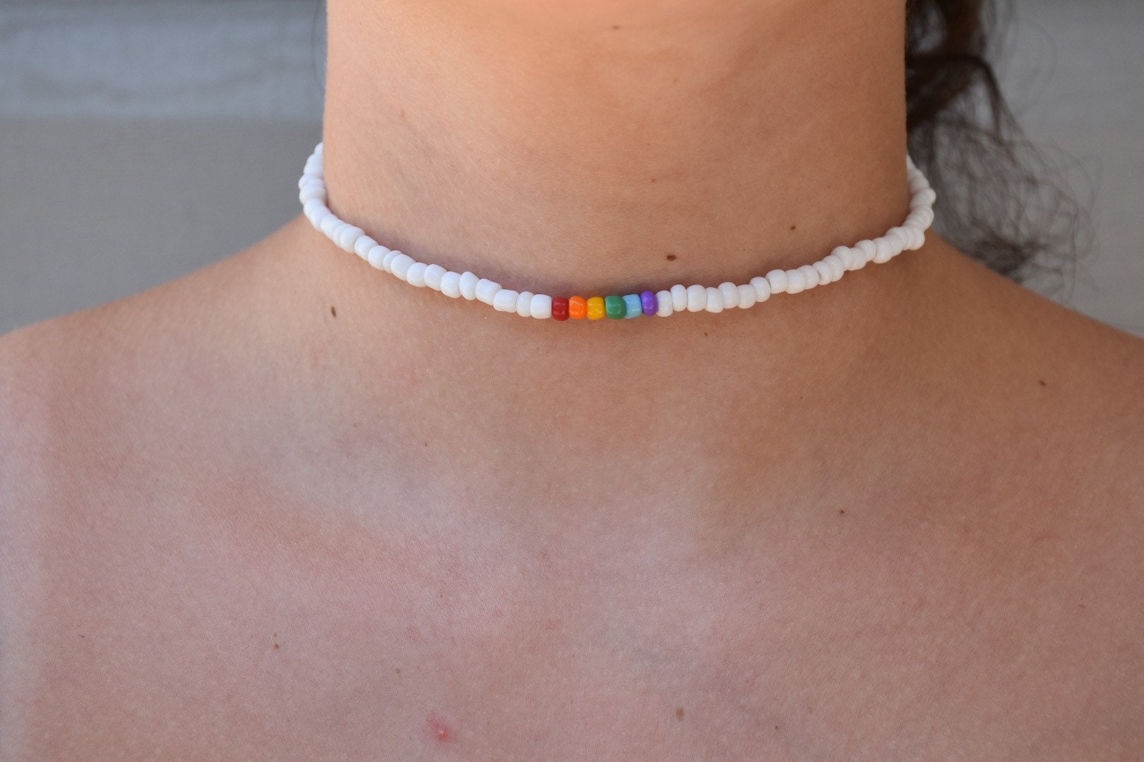 Boho Choker Beaded Choker Rainbow Choker Summer Seed Bead - Etsy