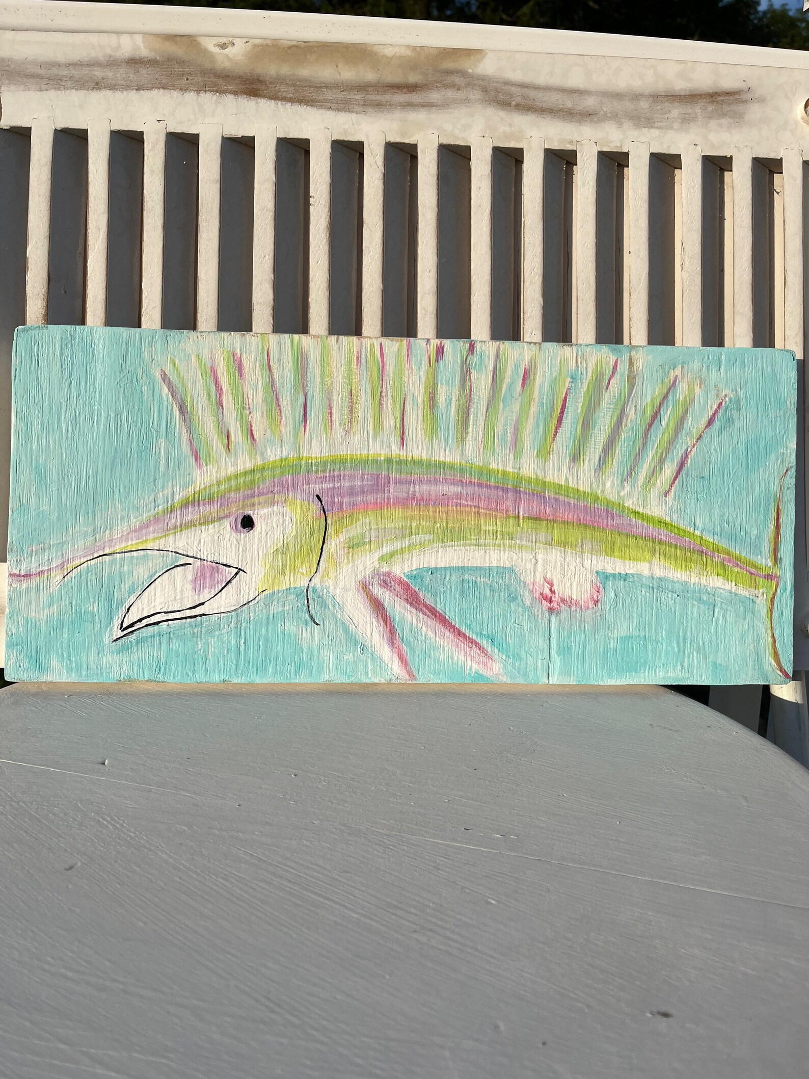 Original Sailfish Acrylic Painting on Repurposed Wood - Etsy
