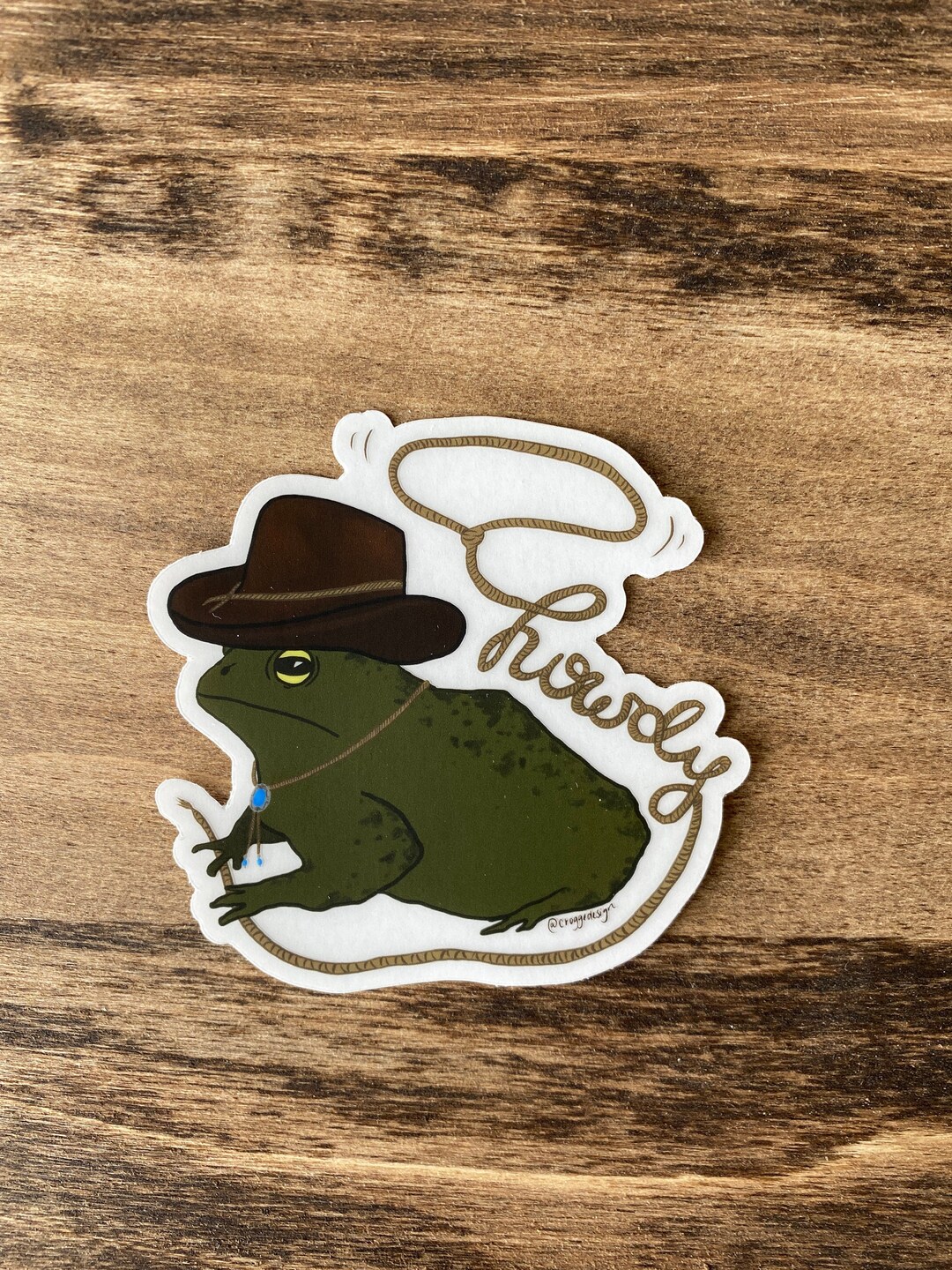 Save a Horse Ride a Cowboy Frog, Howdy, Yeehaw, Clear Backed Vinyl ...