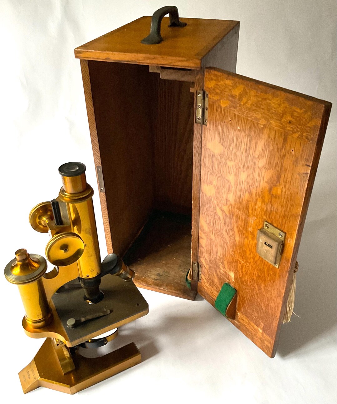 Antique R&J Beck Microscope With Oak Case, 1902. Medical Scientific. - Etsy