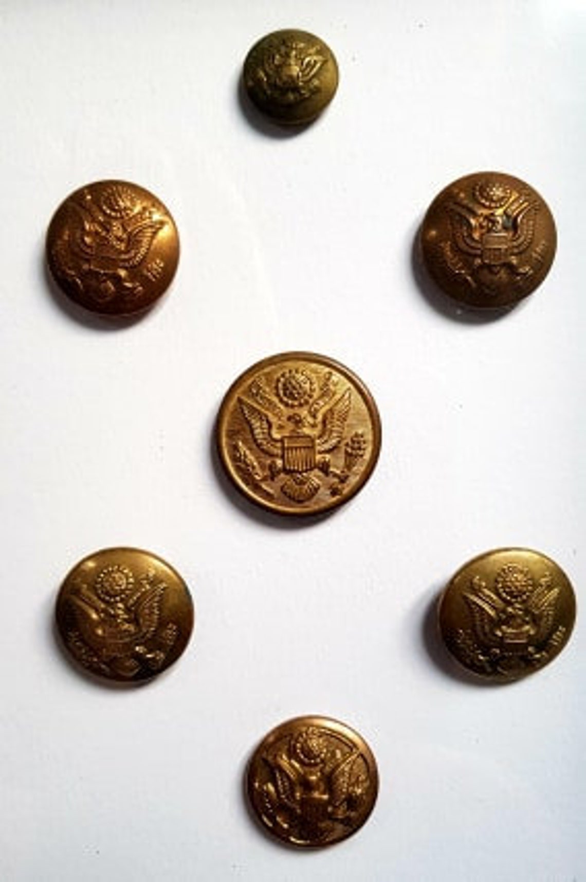 Antique US Army brass buttons. Collectable militaria. | Etsy