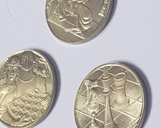 Chess Coin Set, 3 Coin Set, Chess Collectible - Etsy
