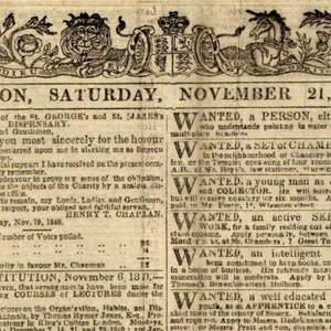 1840 Edition of the Times, London. Antique Newspaper. - Etsy