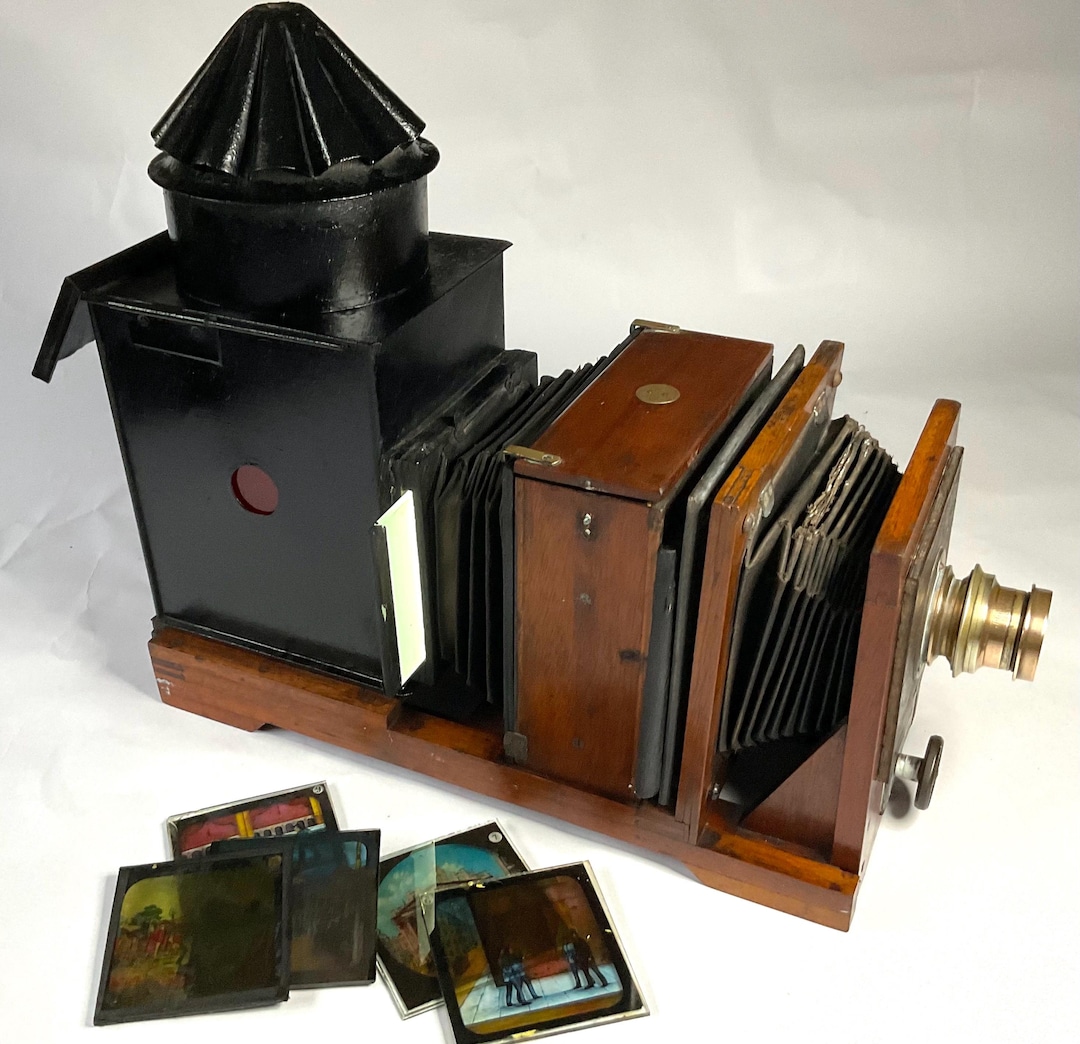 Antique Victorian Slide Projector With Slides. - Etsy