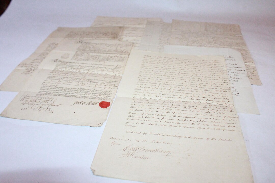 Original 200year Old Documents 18th Century. - Etsy