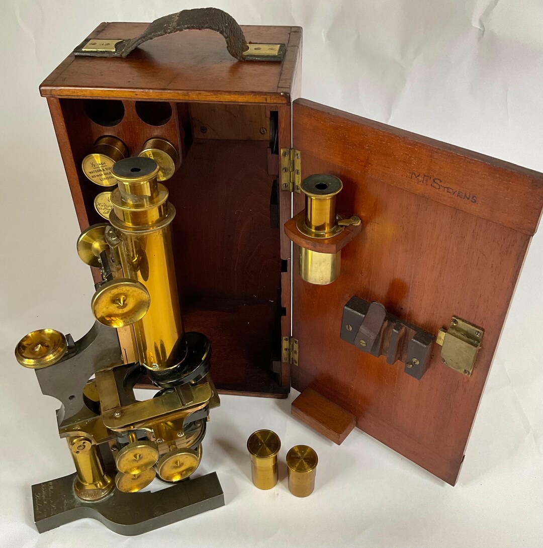 Antique Microscope With Case, 1889. Medical Scientific. - Etsy