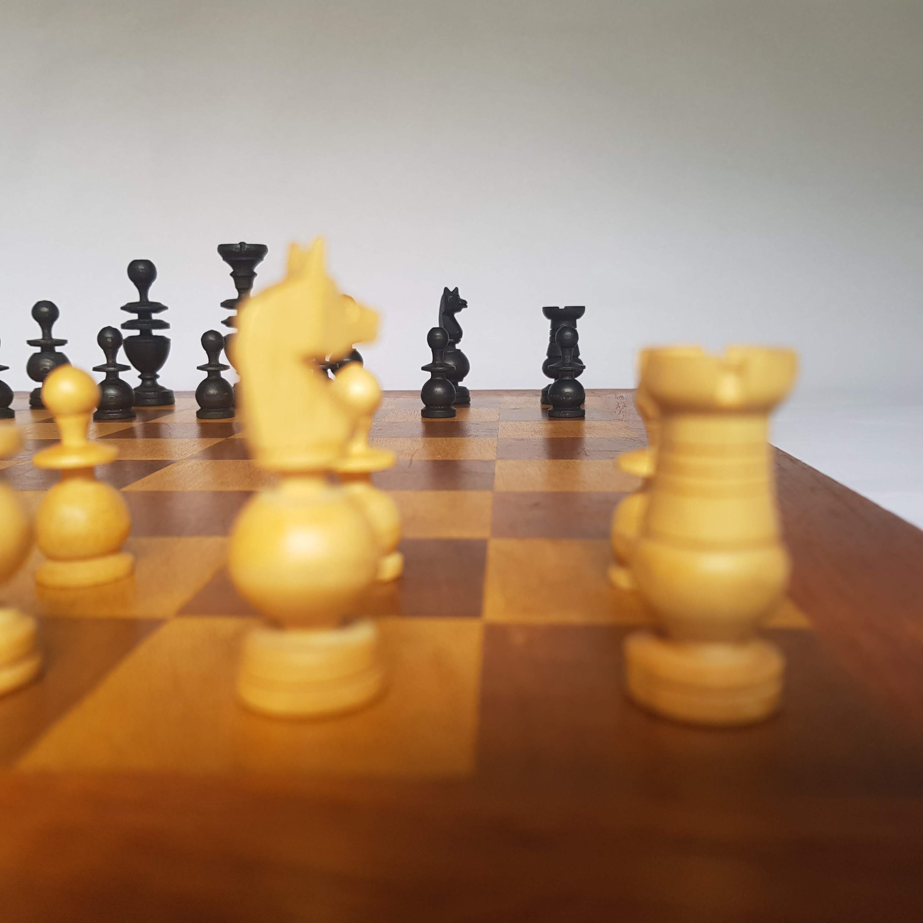 Antique Wooden French Regency Chess Set With Board Early 20th - Etsy