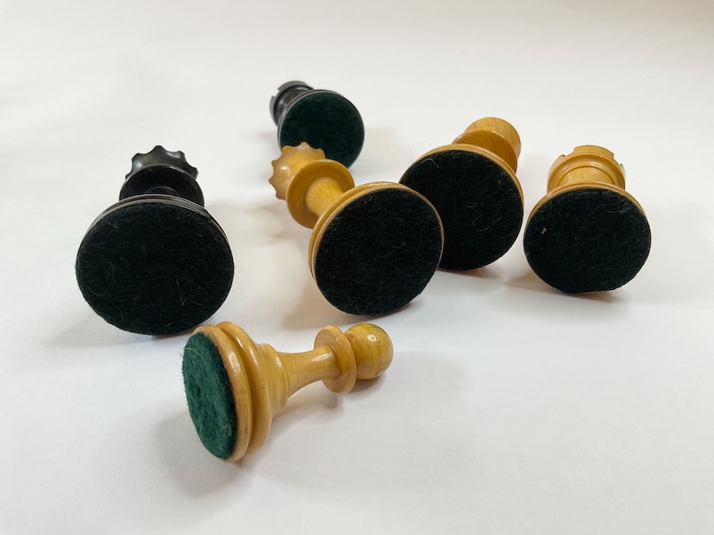 Antique Victorian Staunton Chess Set – 3.25” King – Weighted & Finely ...