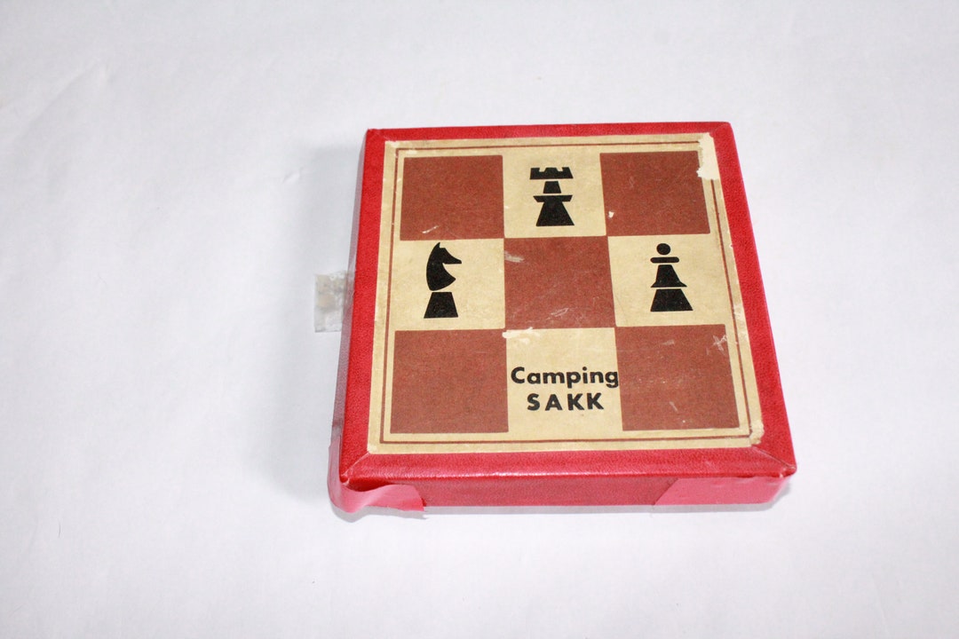 Vintage Travel Chess Set. Camping Chess Set. - Etsy