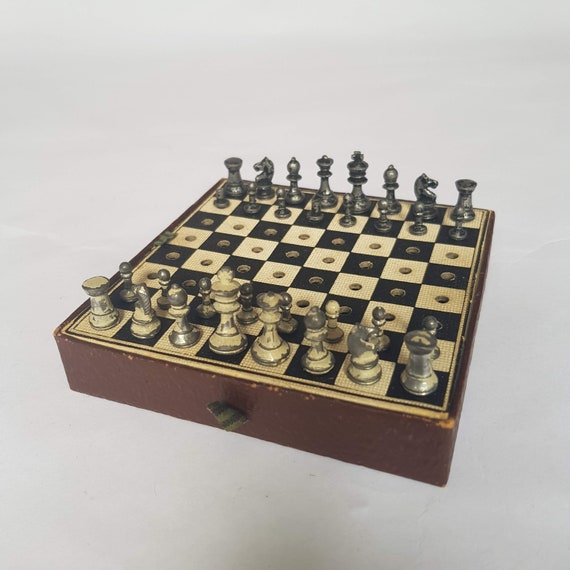 Vintage French Travel Chess Set Maximus in Minimus - Etsy