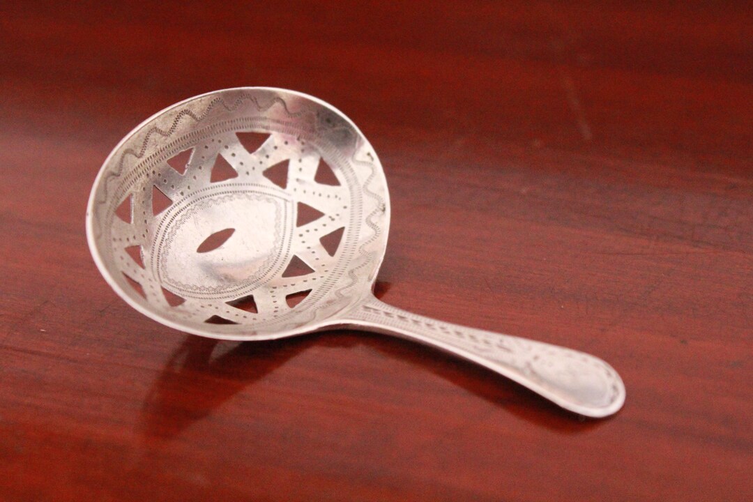Silver Tea Caddy Spoon, Pierced Design, Georgian. - Etsy